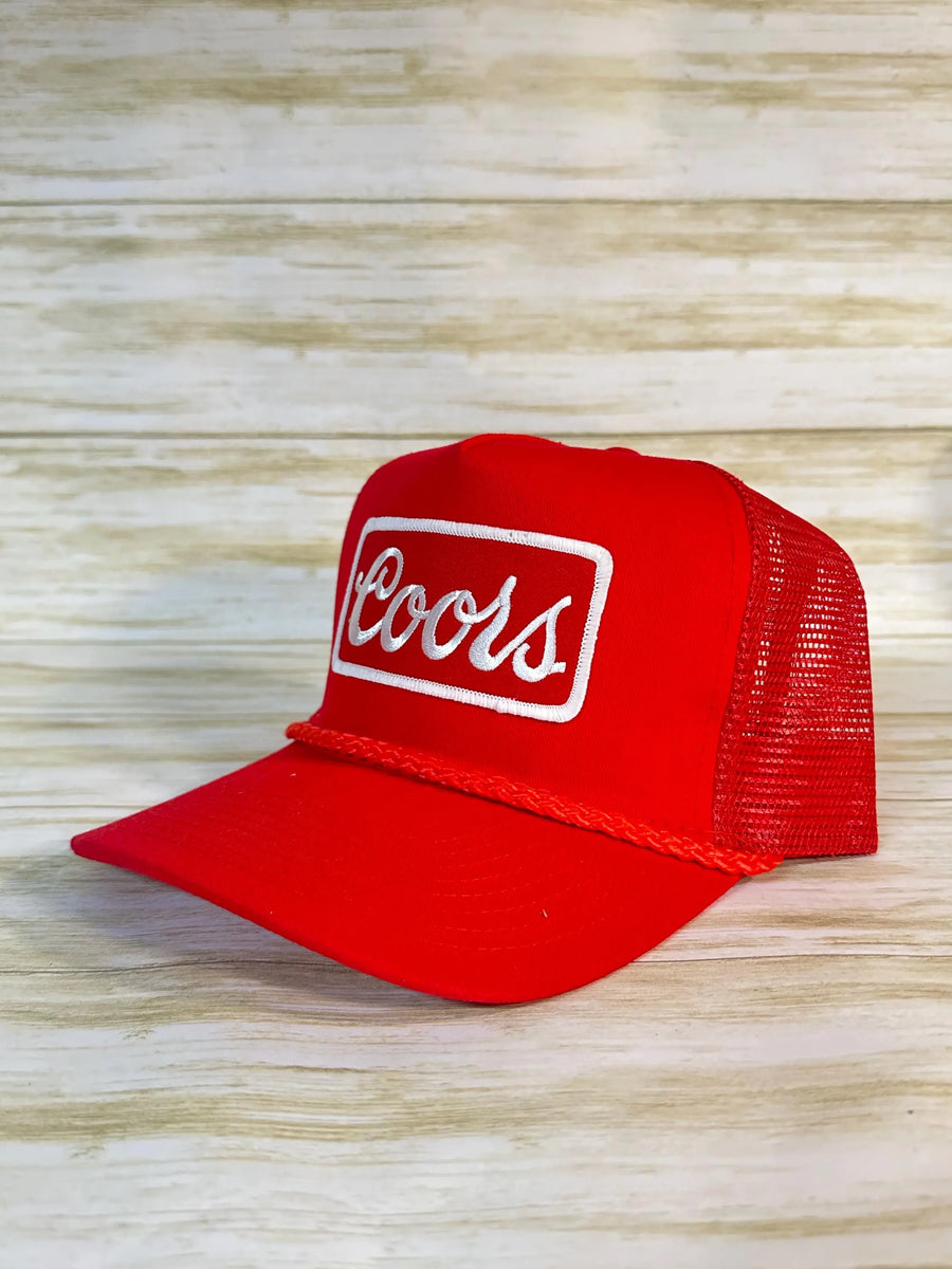 Coors Rectangle Hat Red – BourbonBackHatCo